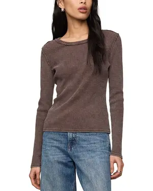 Z Supply Arlet Thermal Top - Dark Chocolate