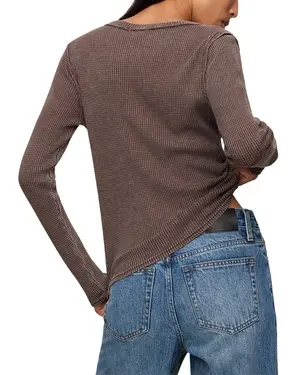 Z Supply Arlet Thermal Top - Dark Chocolate