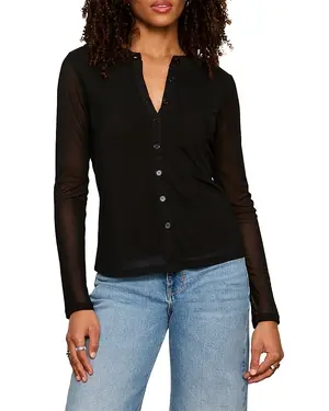 Sanctuary Knit Mesh Long Sleeve Cardigan
