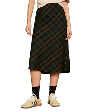 Sanctuary Favorite Plaid Midi Slip Skirt