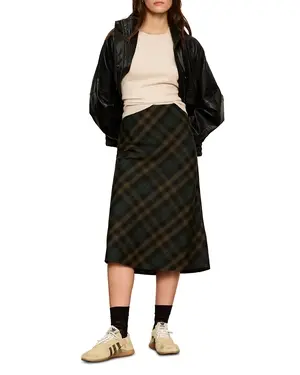 Sanctuary Favorite Plaid Midi Slip Skirt