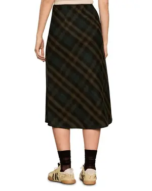 Sanctuary Favorite Plaid Midi Slip Skirt