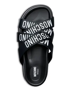 Moschino Crisscross Logo Sandals
