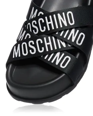 Moschino Crisscross Logo Sandals