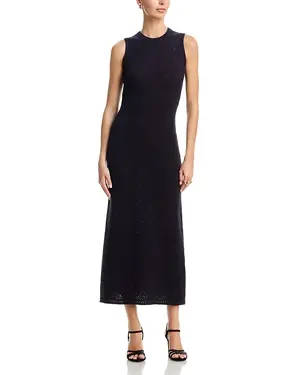 Eleventy Round Neck Cashmere Sleeveless Dress