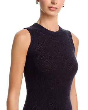 Eleventy Round Neck Cashmere Sleeveless Dress