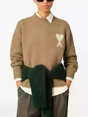 AMI Paris De Coeur Intarsia-knit Jumper