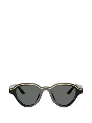 Emporio Armani Geometric-frame Sunglasses - Black