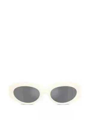 JIMMY CHOO Oval-frame Sunglasses - Neutrals
