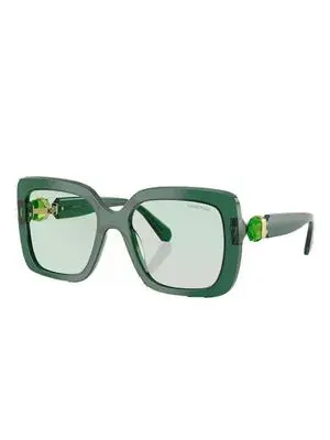SWAROVSKI Crystal-embellished Oversized-frame Sunglasses