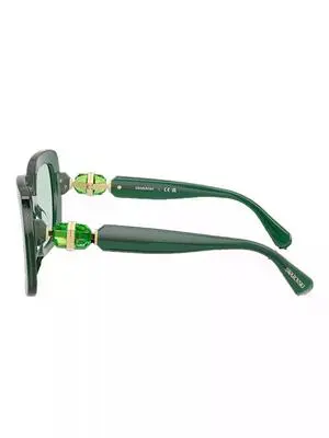SWAROVSKI Crystal-embellished Oversized-frame Sunglasses