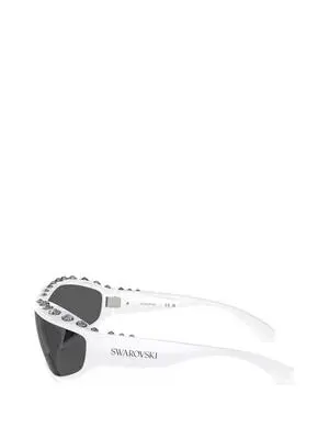 SWAROVSKI Crystal-embellished Rectangle-frame Sunglasses