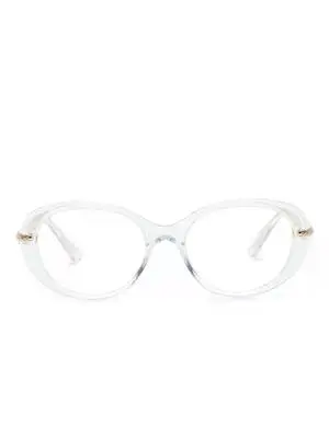 SWAROVSKI Crystal-embellished Transparent-frame Glasses - Neutrals