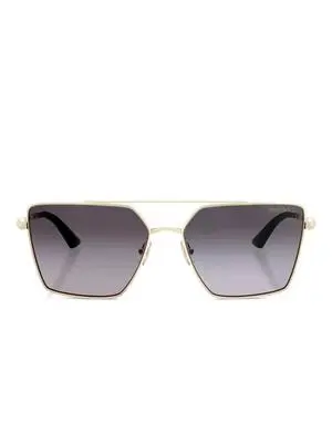 JIMMY CHOO Embellished Square-frame Sunglasses - Gold
