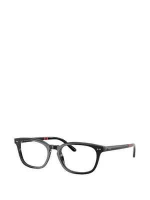 POLO RALPH LAUREN EYEWEAR Shiny Rectangle Glasses - Black