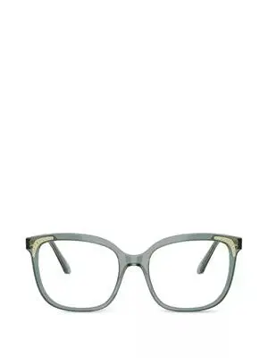 SWAROVSKI Crystal-embellished Square-frame Glasses - Green