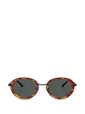 DIESEL® Tortoiseshell-effect Oval-frame Sunglasses - Red