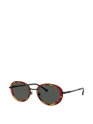 DIESEL® Tortoiseshell-effect Oval-frame Sunglasses