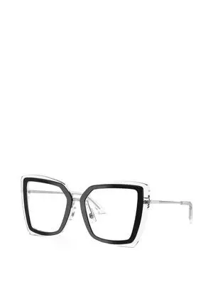 JIMMY CHOO Geometric-frame Glasses - Black