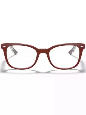 Ray-ban Square-frame Glasses - Red