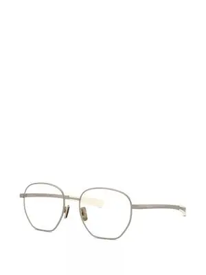 Moncler Matte Bronze Geometric-frame Glasses - Neutrals