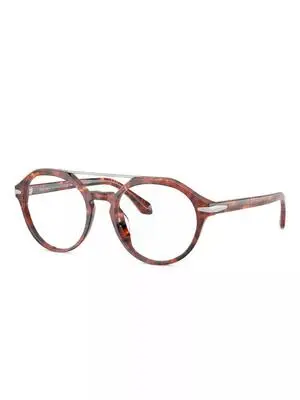 Giorgio Armani Tortoiseshell-effect Double-bridge Glasses