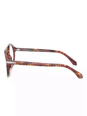 Giorgio Armani Tortoiseshell-effect Double-bridge Glasses