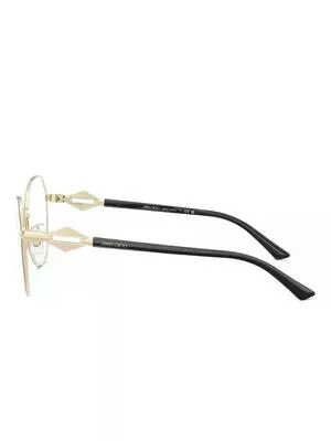 JIMMY CHOO Round-frame Clear-lenses Glasses