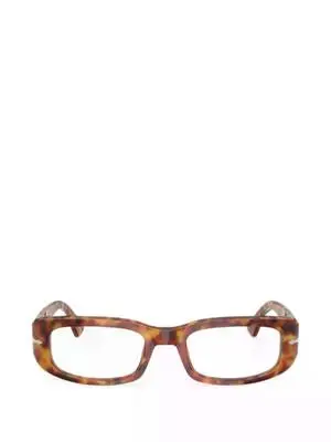 Persol Tortoiseshell-effect Rectangle-frame Glasses - Brown