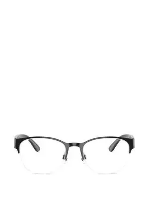 POLO RALPH LAUREN EYEWEAR Half-rim Round-frame Glasses - Black