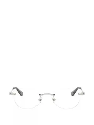 SWAROVSKI Oval Frame Eyeglasses - Silver