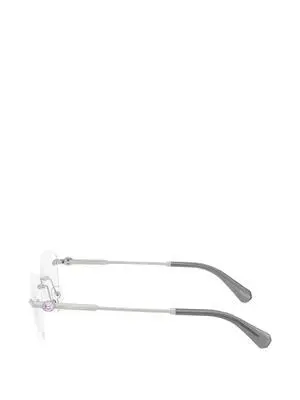 SWAROVSKI Oval Frame Eyeglasses - Silver