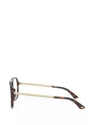 JIMMY CHOO Browline-frame Metal Glasses - Brown