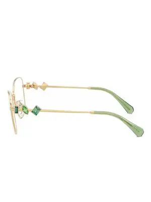 SWAROVSKI Crystal-embellished Geometric-frame Glasses