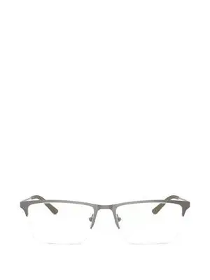 Emporio Armani Rectangle-frame Glasses Grey