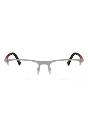 Prada Ps50rv Half-rim Metal Frames Glasses - Grey