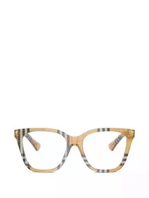 Burberry Check-pattern Square-frame Glasses - Neutrals