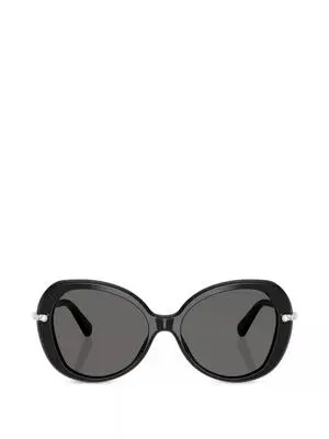 SWAROVSKI Butterfly-frame Sunglasses - Black