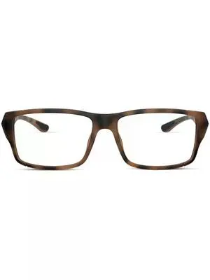 POLO RALPH LAUREN EYEWEAR Tortoiseshell-effect Rectangle-frame Glasses - Brown