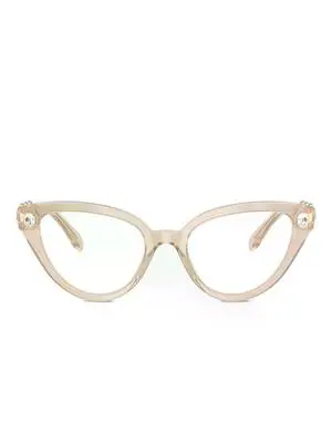 SWAROVSKI Crystal-embellished Cat-eye Glasses - Brown