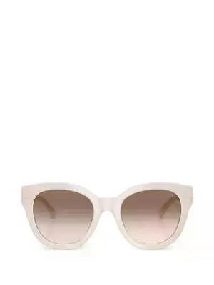 JIMMY CHOO Oval-frame Sunglasses - Neutrals