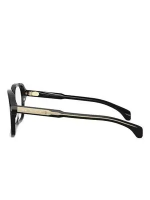 Moncler Gold-detail Square Frames - Black