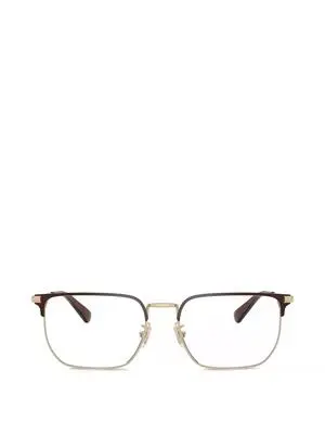 COACH Logo-plaque Square-frame Glasses - Gold