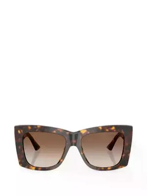 JIMMY CHOO Logo-detail Square-frame Sunglasses - Brown