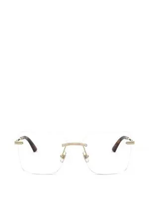 JIMMY CHOO Rimless Square-frame Glasses - Gold