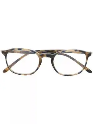 Giorgio Armani Round-frame Optical Glasses - Brown