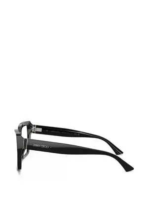 JIMMY CHOO Geometric-frame Glasses - Black