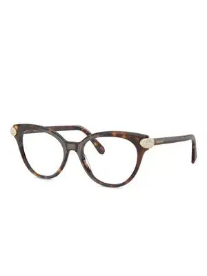 SWAROVSKI Crystal-embellished Cat-eye Glasses - Brown