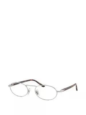 Persol Persol Oval Frame Eyeglasses Silver