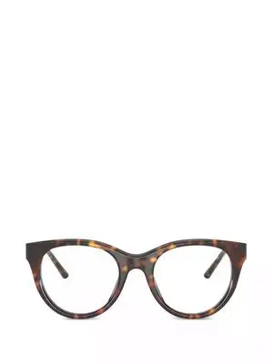 Dolce & Gabbana Havana Round Glasses - Brown